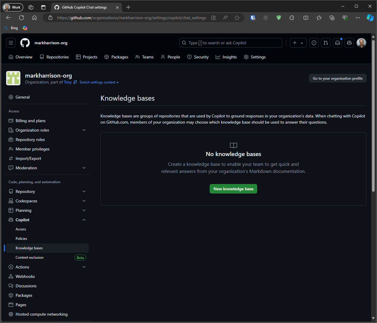Knowledge bases | GitHub Copilot - Hands on Lab
